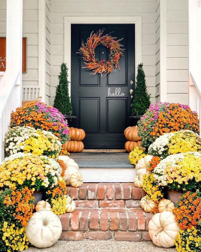 Front Porch Ideas For A Cool & Colorful Fall Decor