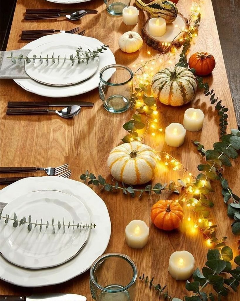 Want A Cozy Thanksgiving Inspired By Candles And String Lights